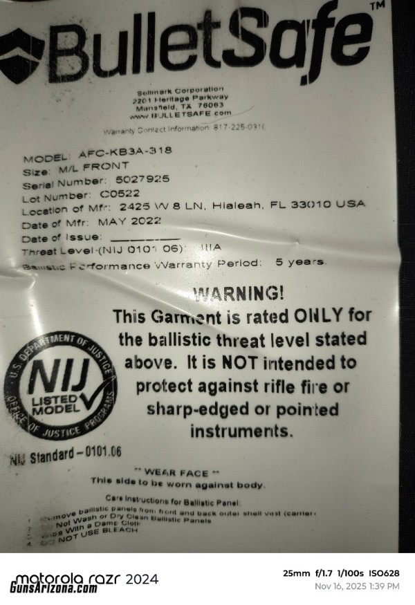 Kevlar body armor | Tactical Gear | Apache Junction | Guns Arizona ...