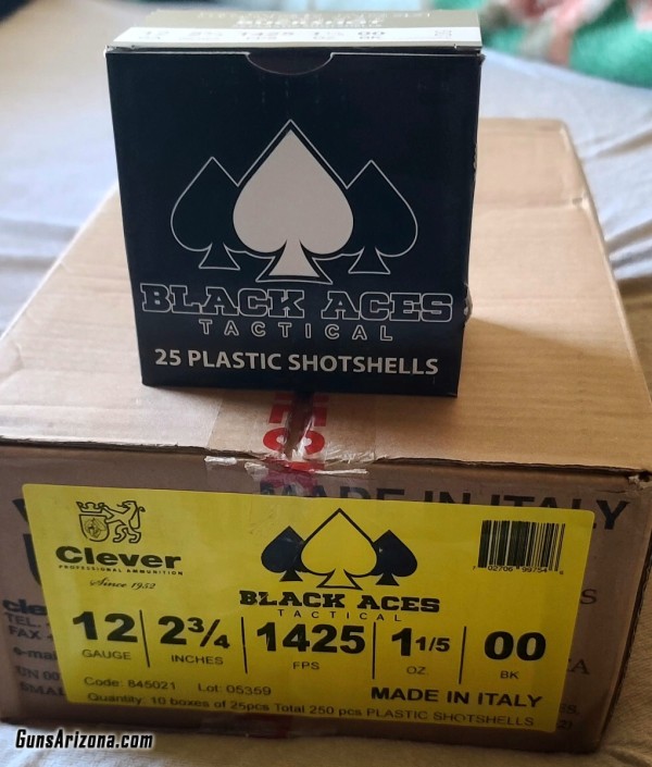 Black Aces Tactical 250rd Case 00 Buckshot 1425 FPS | Ammunition ...