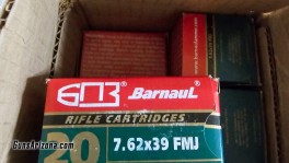 Barnaul 7.62x39 Steel Case Non-Corrisive ammo. These are 500 Round ...