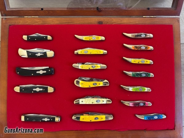Knives in wood & glass display case | Blades | Phoenix | Guns Arizona ...